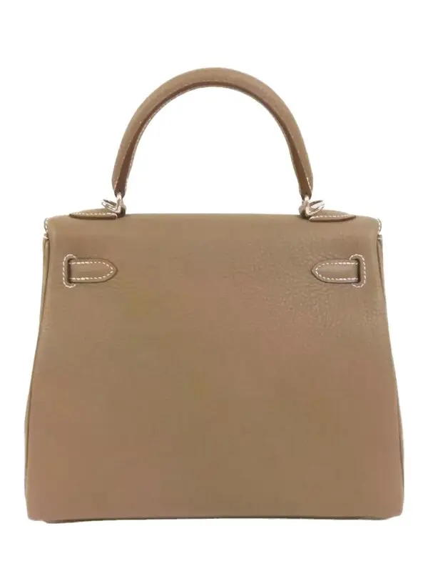 Hermès 2026 25 Kelly Leather Tote Bag - Neutrals