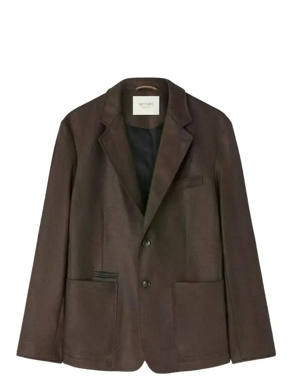 RETORI Padded Single-breasted Blazer - Brown