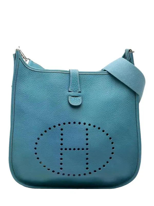 Hermès 2005 Clemence Evelyne Ii 29 Crossbody Bag - Blue
