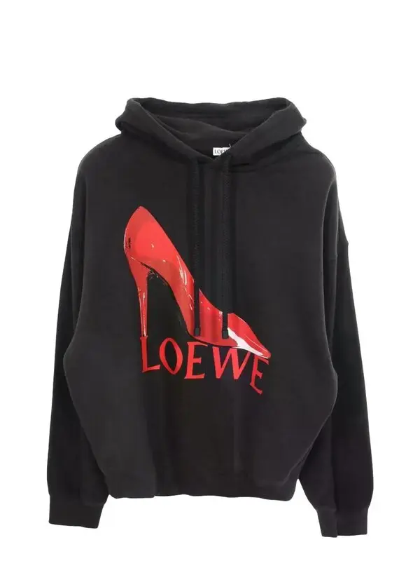 Loewe 2010s Logo-print Hoodie - Black
