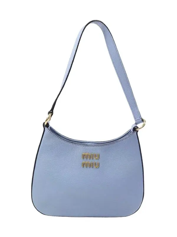 Miu Miu Madras Leather Shoulder Bag - Blue
