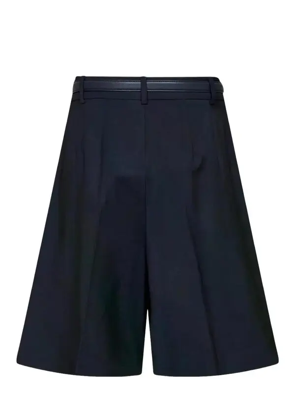 Max Mara Belted Pleated Shorts - Blue