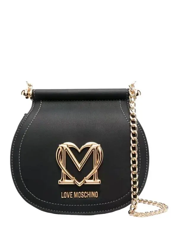 Moschino Logo-plaque Crossbody Bag - Black