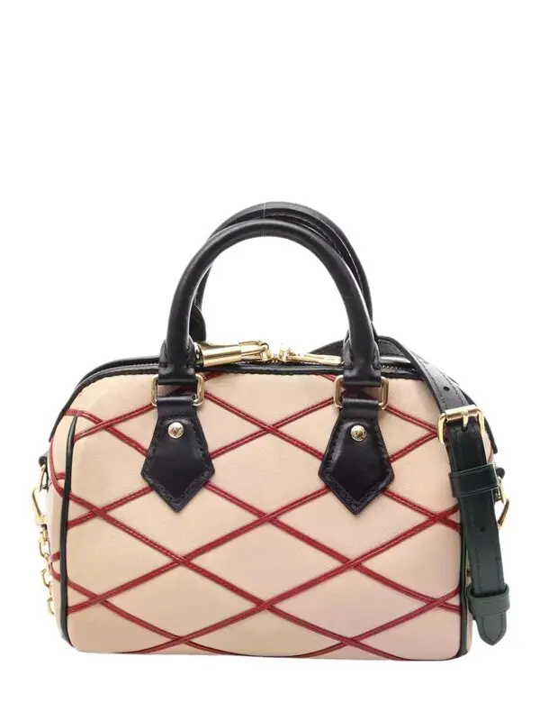 LOUIS VUITTON 2010s 20 Speedy Bandouliere Malletage Tote Bag - Neutrals