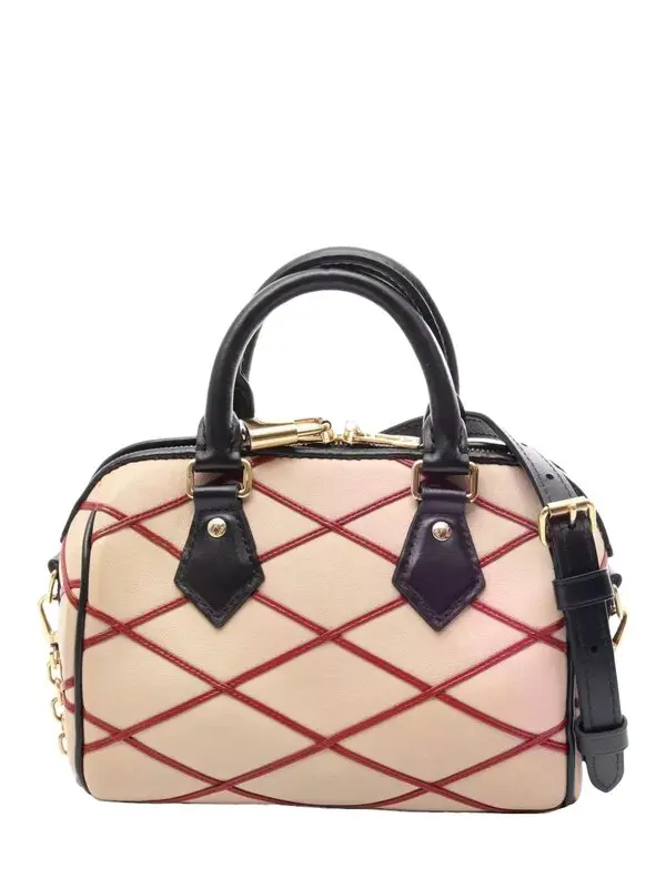 LOUIS VUITTON 2010s 20 Speedy Bandouliere Malletage Tote Bag - Neutrals
