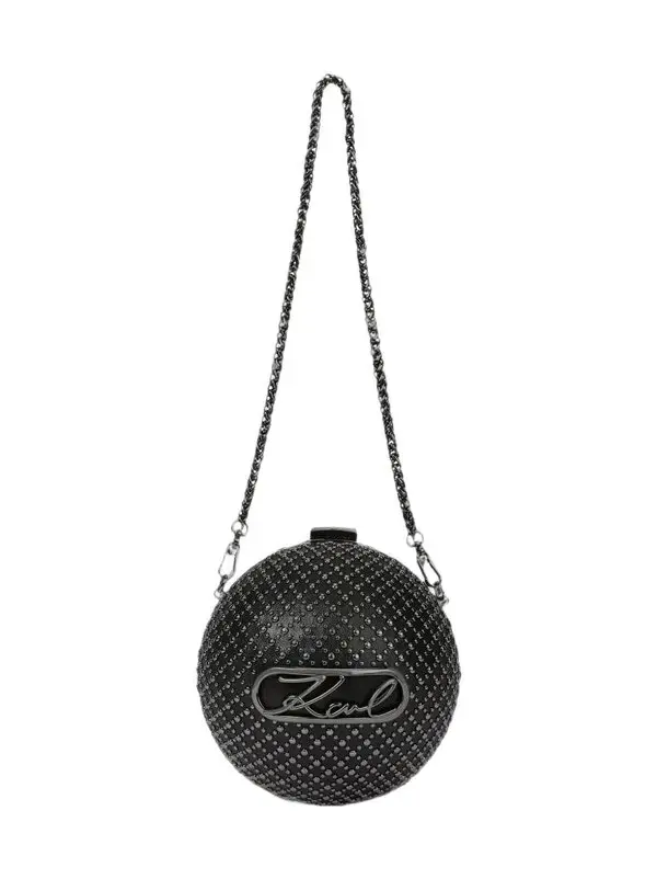 Karl Lagerfeld Mini K/signature Curved Sphere Bag - Black