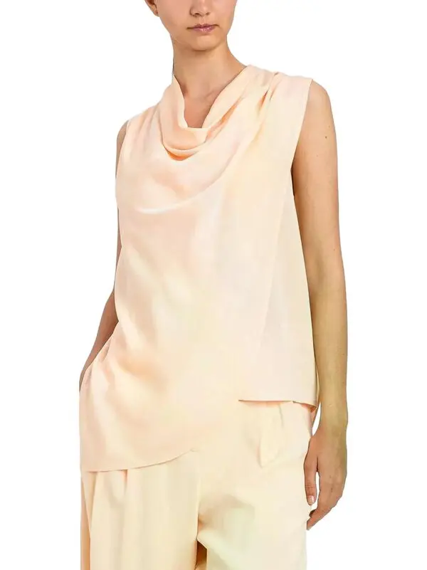 TWINSET Draped Sleeveless Blouse - Neutrals