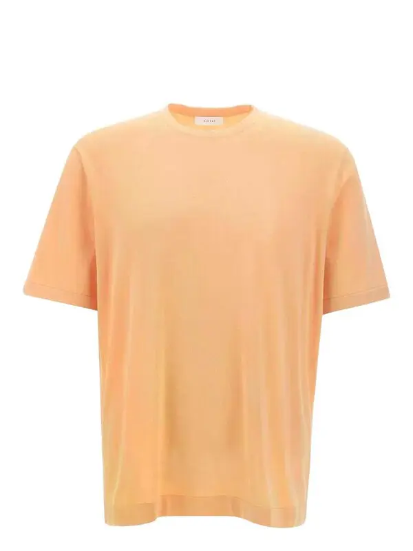DIKTAT Crew-neck Cotton T-shirt - Orange