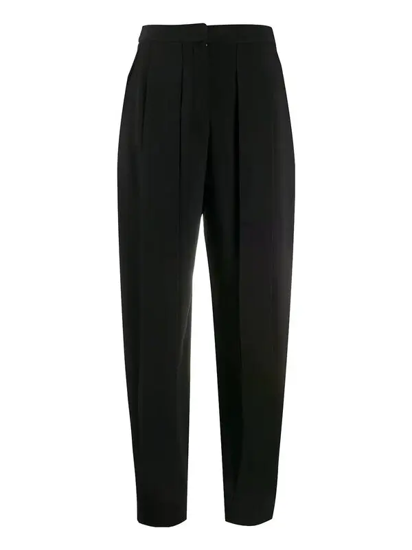 Stella McCartney High-waisted Tapered Trousers - Black