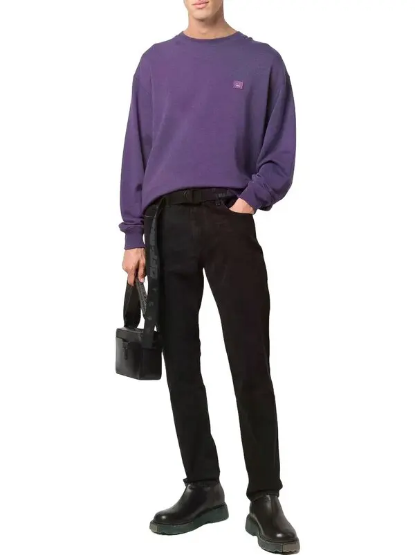 Off-White Industrial-belt Slim-cut Jeans - Black