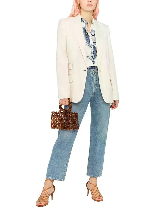 Stella McCartney Single-breasted Peak-lapel Blazer - Neutrals