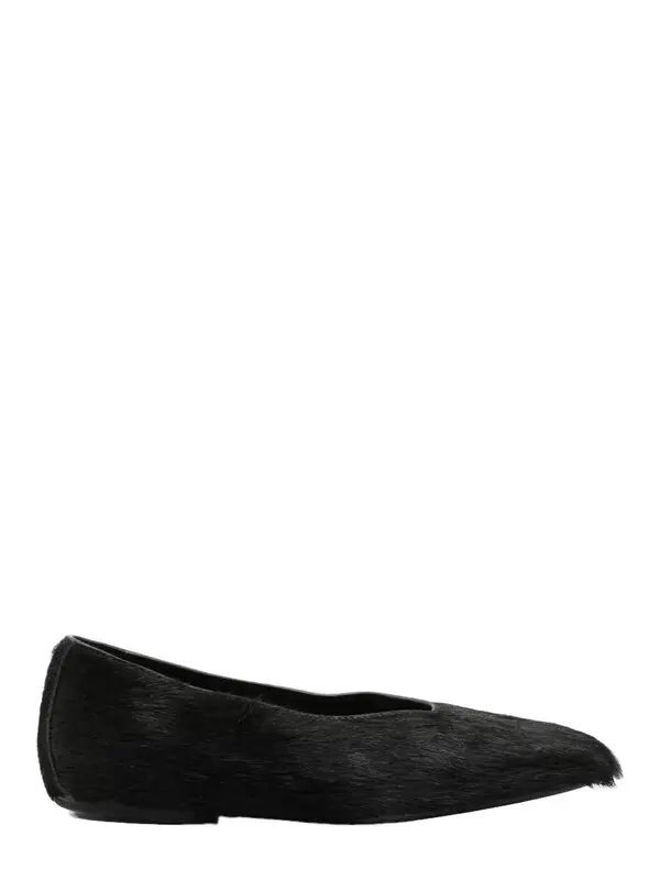 Rick Owens Square-toe Ballet Flats - Black