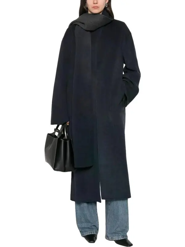 ALICIA AUDREY Camilla Scarf-detail Coat - Blue
