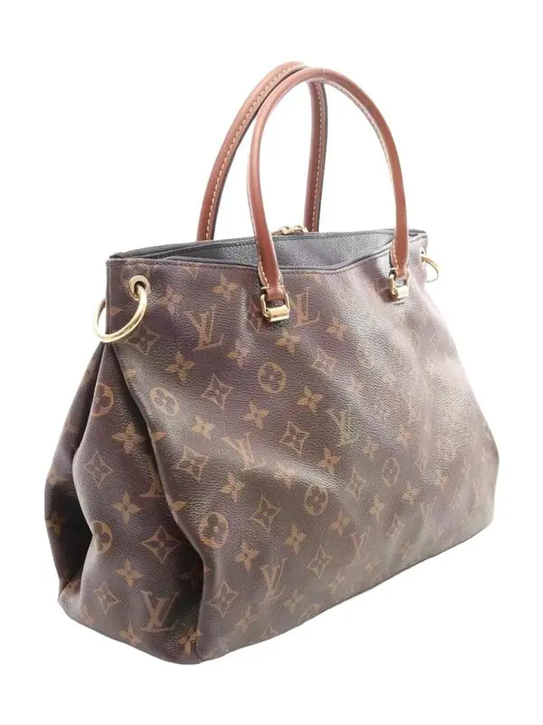 LOUIS VUITTON 2015 Pallas Monogram Tote Bag - Brown