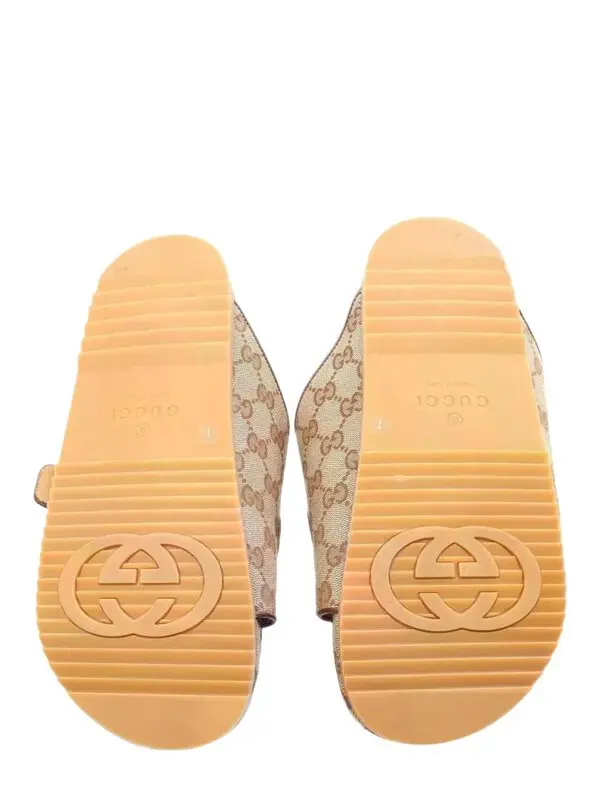 Gucci 2010s Gg Canvas Buckle Slide Sandals - Neutrals