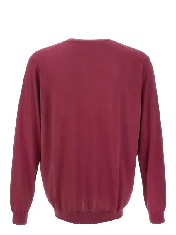 KANGRA Ribbed-trim Sweater - Red