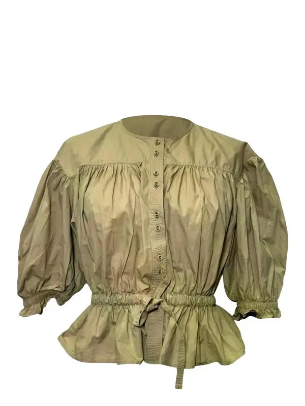Ulla Johnson Minnie Peplum Blouse - Neutrals