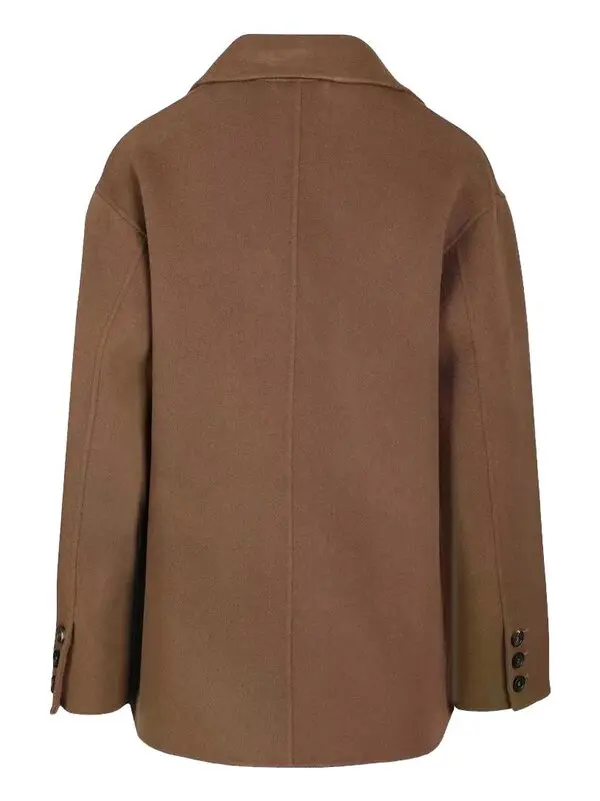 Max Mara V-neck Single-breasted Wool Jacket - Brown