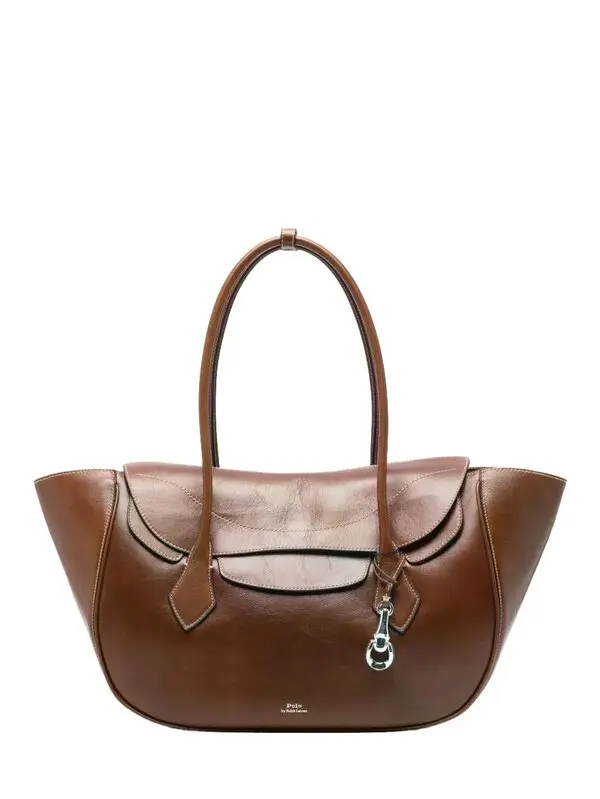 Polo Ralph Lauren Large Blaze Leather Shoulder Bag - Brown
