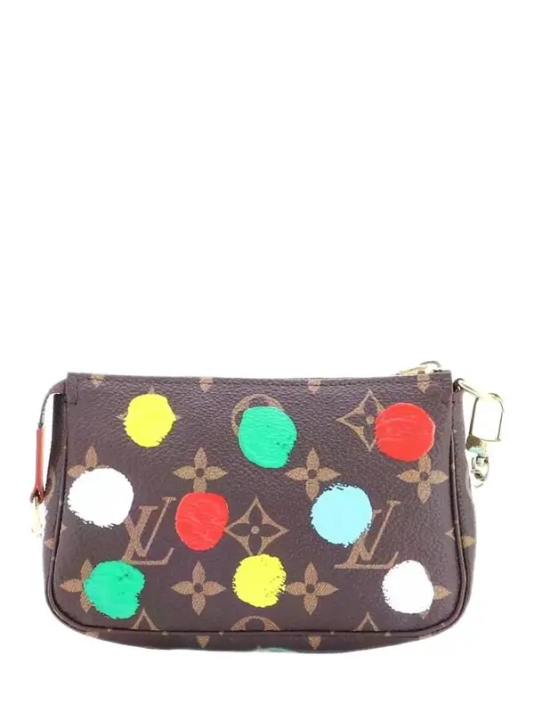 LOUIS VUITTON Pochette Accessoires Yayoi Kusama Painted Dots Monogram Canvas Mini Clutch Bag - Multicolour