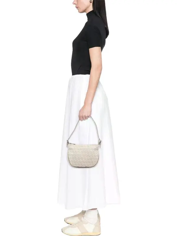 Fendi 2000-2010 Zucchino Canvas Shoulder Bag - Neutrals