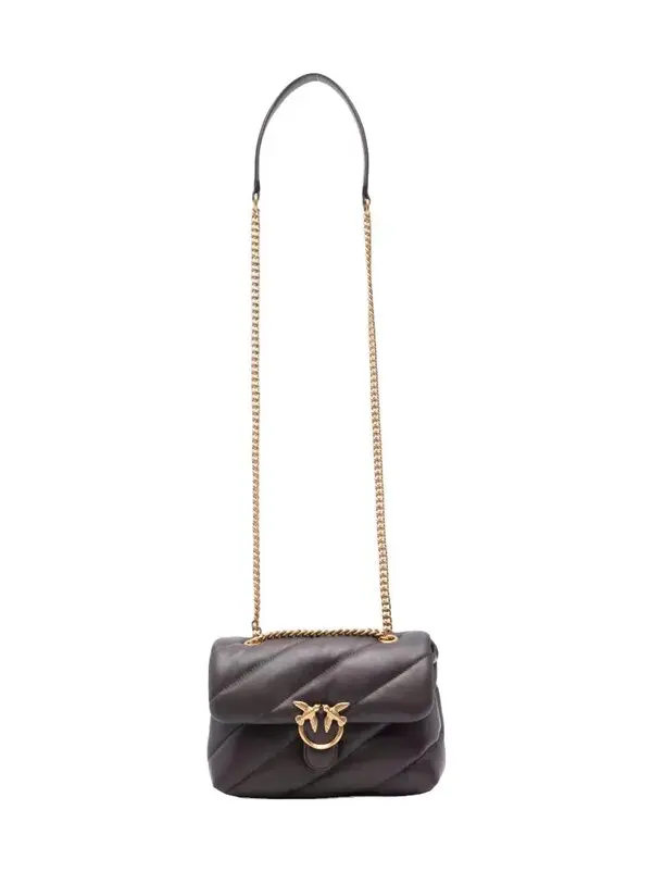 Pinko Small Love Mini Quilted Cross Body Bag - Brown