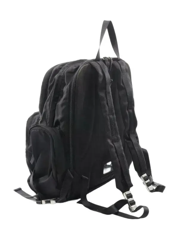Prada 2000s Triangle Logo Backpack - Black