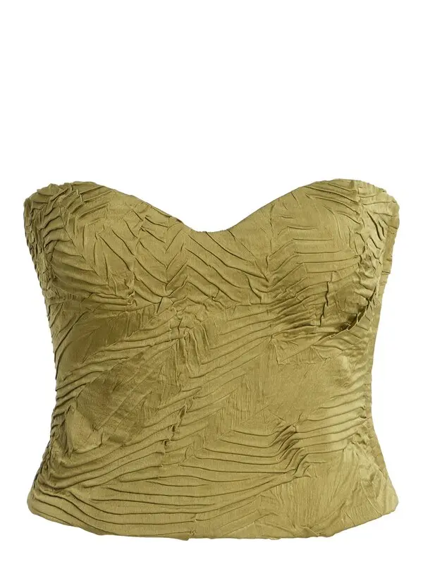 Ulla Johnson Heleen Sweetheart Bustier Top - Green