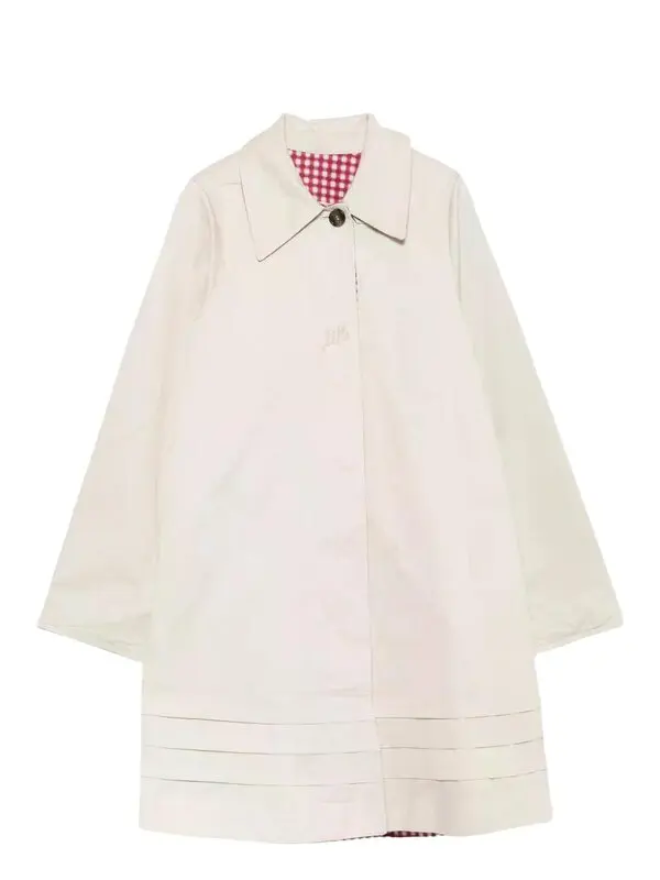DAMSON MADDER Mercedes Bow-detail Reversible Trench Coat - Neutrals