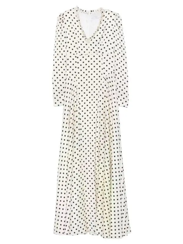ADAMARIS Polka-dot Maxi Dress - Neutrals