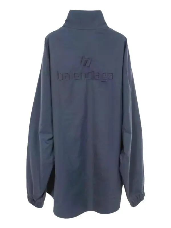 Balenciaga 2010s Logo-embroidered Lightweight Jacket - Blue