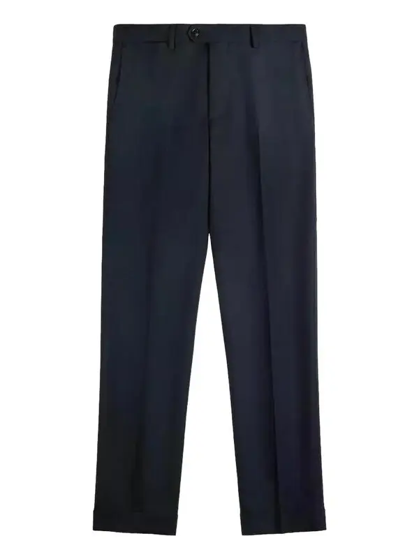 FAY Slim-fit Virgin Wool Trousers - Blue