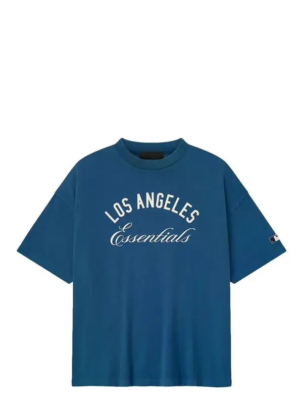 Fear Of God Logo-print Cotton-jersey T-shirt - Blue