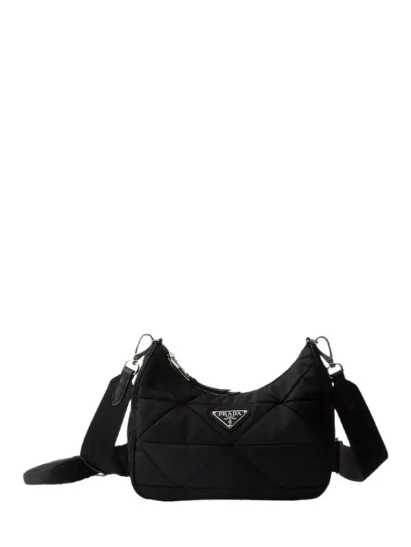Prada Padded Re-nylon Shoulder Bag - Black