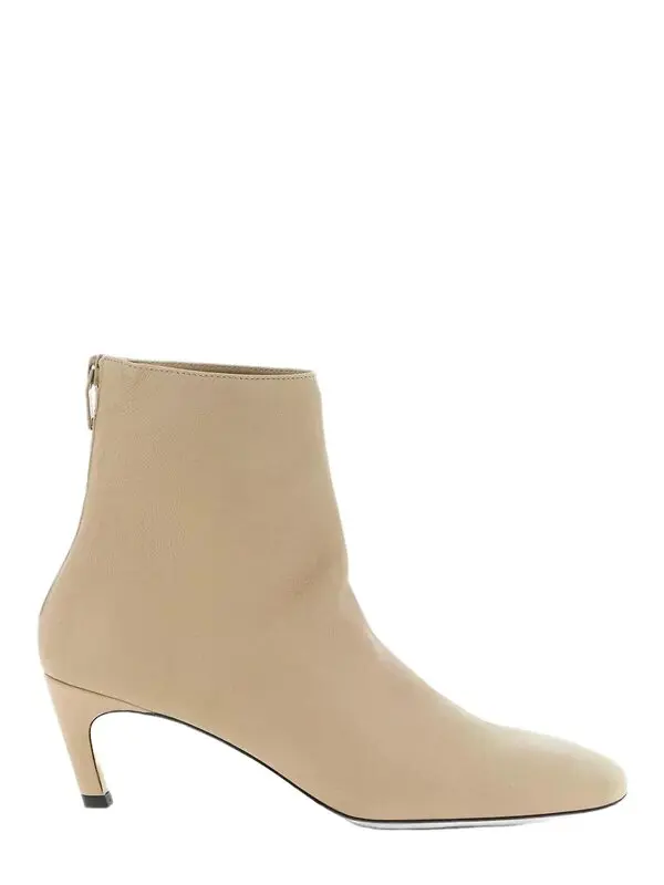 TOTEME Almond-toe Nappa Ankle Boots - Neutrals