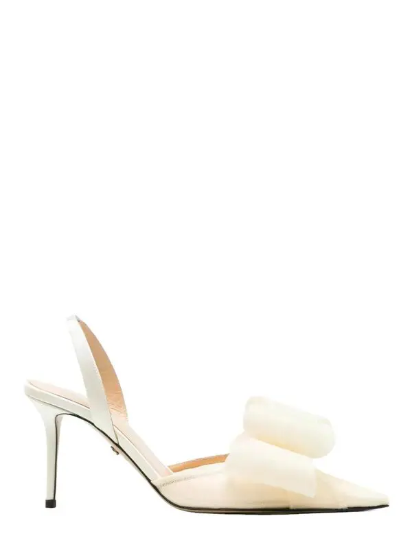 Mach & Mach Bow-detail Slingback Pumps - Neutrals