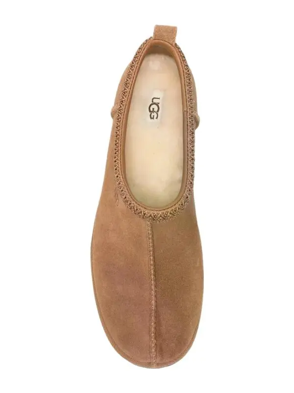 UGG Tasman Deconstructed Embroidered-logo Slippers - Brown