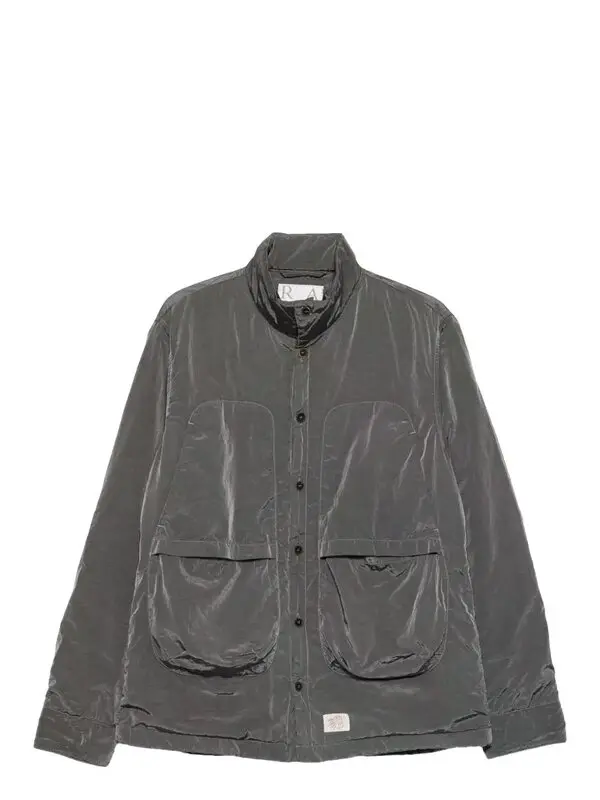 RANRA Button-up High-neck Jacket - Grey