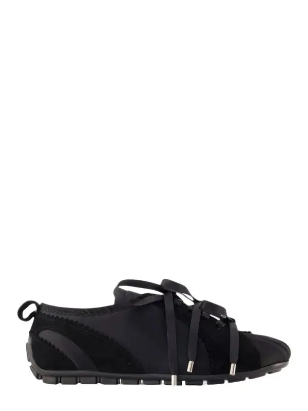 Simone Rocha Ballerina Grip Satin Sneakers - Black