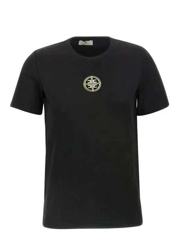 Elisabetta Franchi Logo-plaque T-shirt - Black