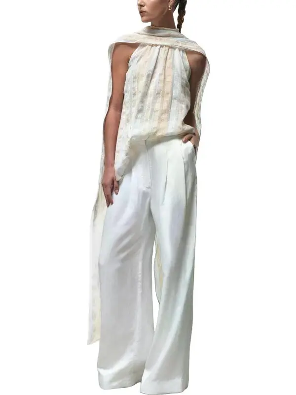 CAYET Nia Scarf Top - Neutrals