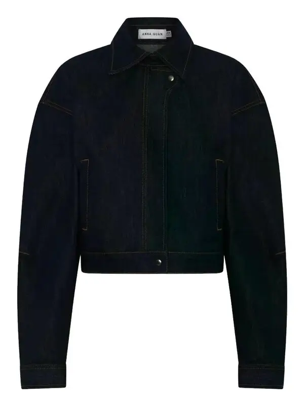 Anna Quan Fontana Contrast-stitch Denim Jacket - Blue