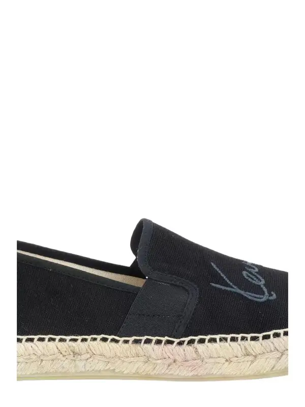 Kenzo Logo-embroidered Canvas Espadrilles - Black