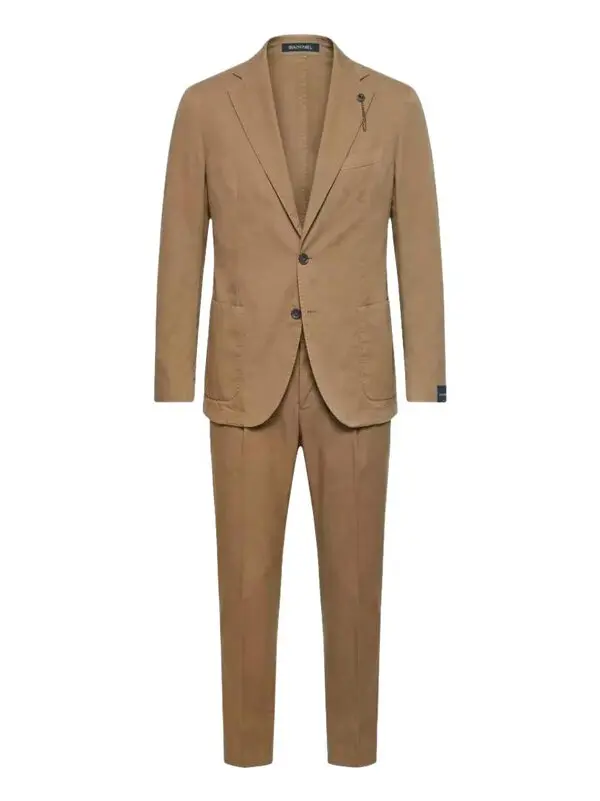 SANTANIELLO Single-breasted Notched-lapel Suit - Neutrals