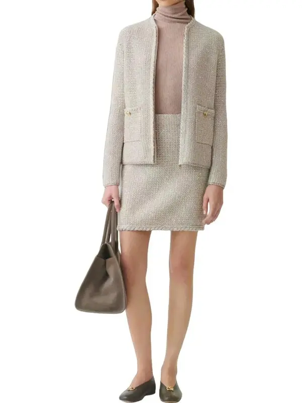 Fabiana Filippi Sequin-embellished Bouclé Jacket - Neutrals