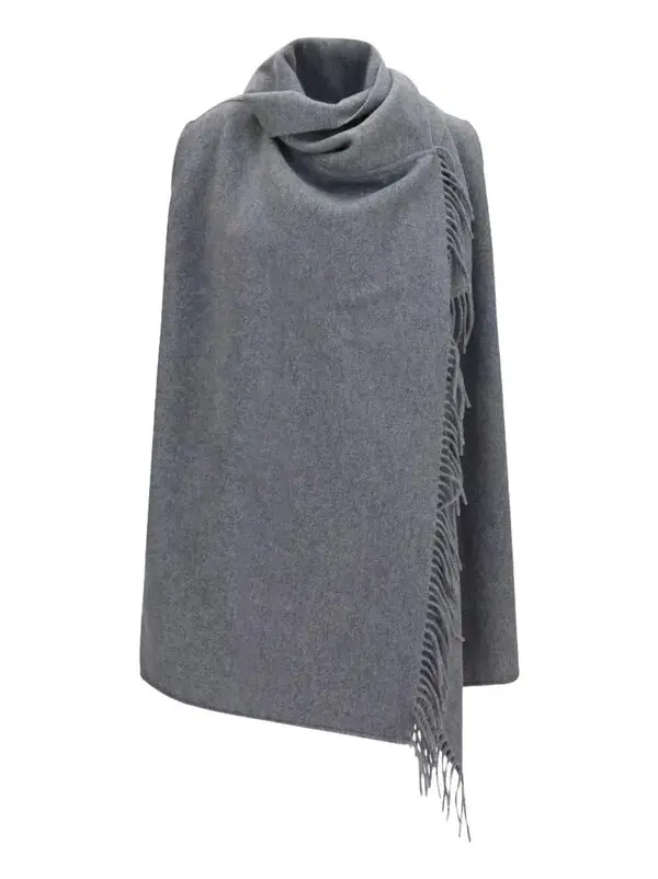 Fabiana Filippi High-neck Fringe Vest - Grey