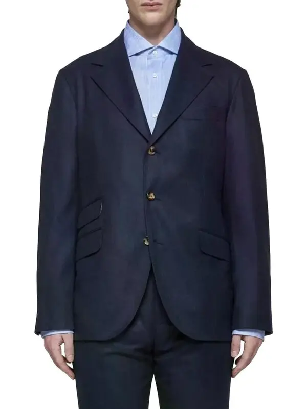 Brunello Cucinelli Single-breasted Wool Suit - Blue