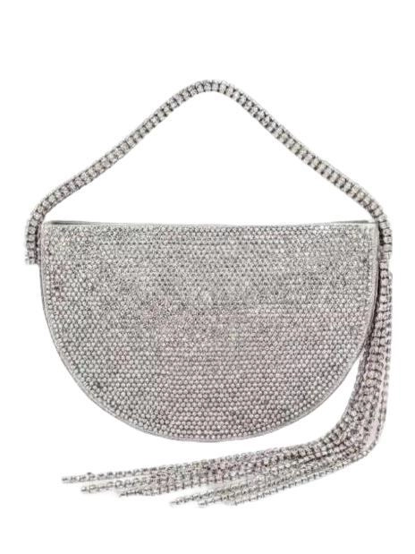 GEDEBE Gabi Rhinestone-embellished Fringed Tote Bag - Silver