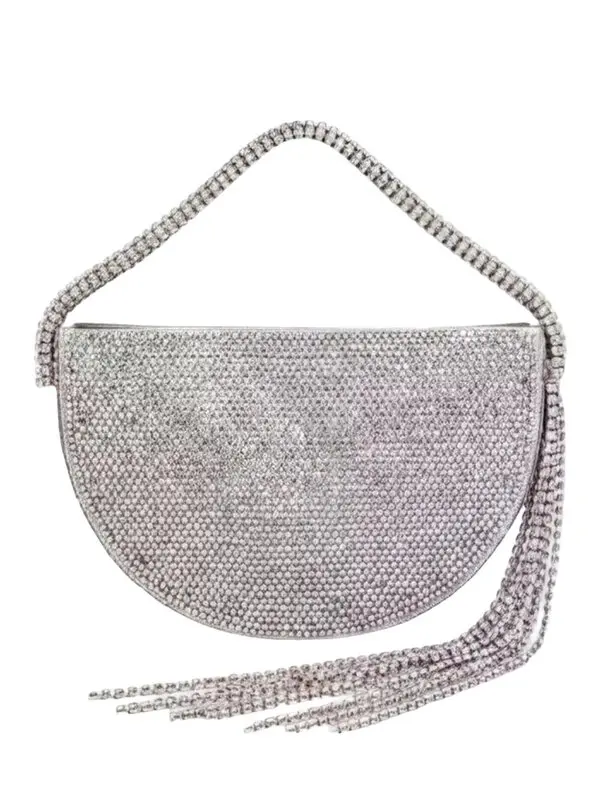 GEDEBE Gabi Rhinestone Fringed Tote Bag - Silver