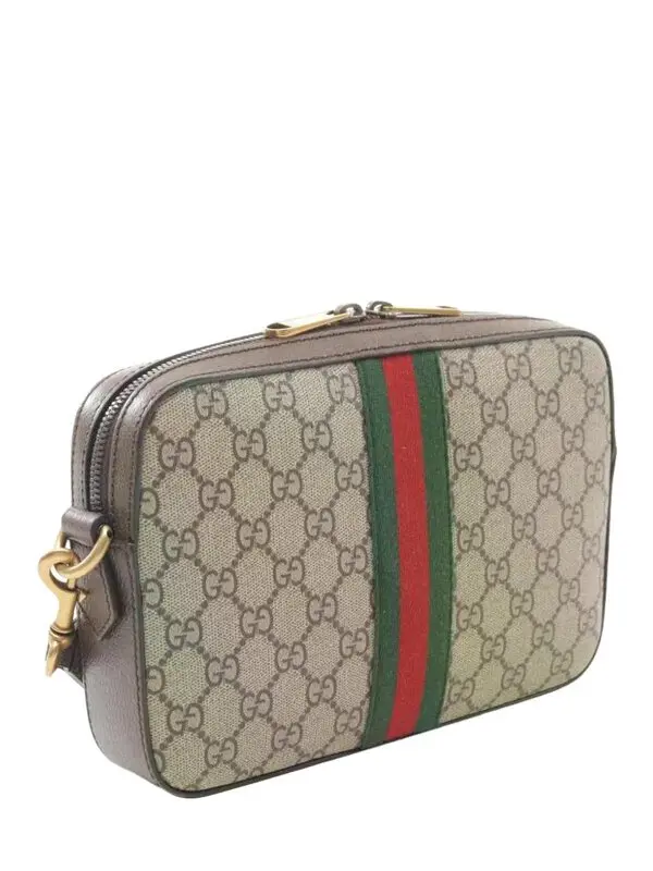 Gucci Gg Canvas Web-stripe Cross Body Bag - Neutrals
